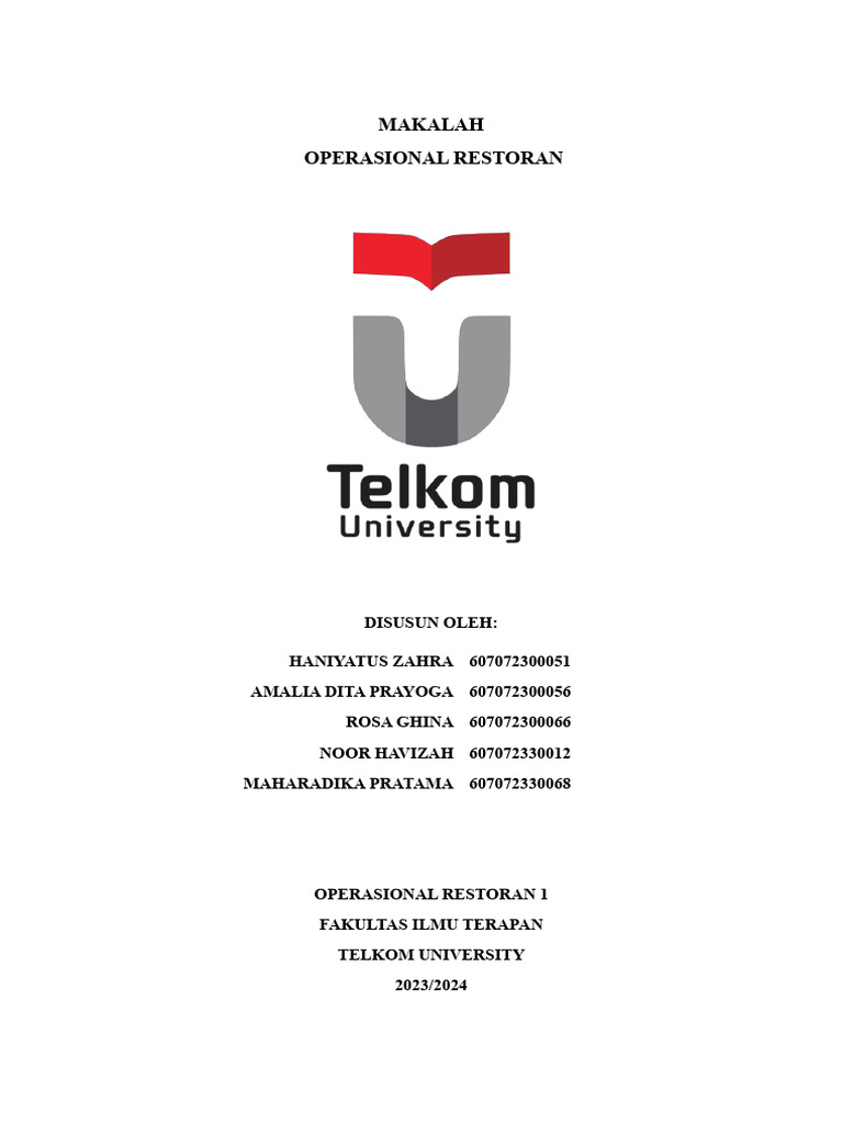 Makalah Operasional Restoran | PDF