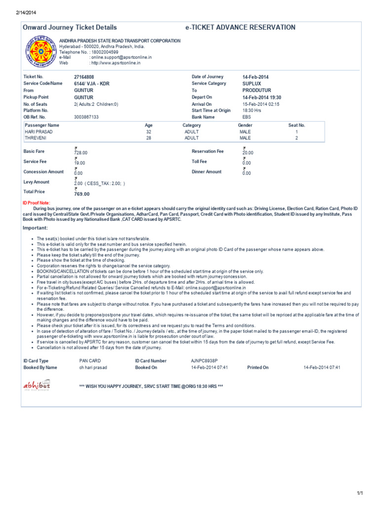 Untitleddocument 140306001004 Phpapp02 | PDF | Fare | Identity Document
