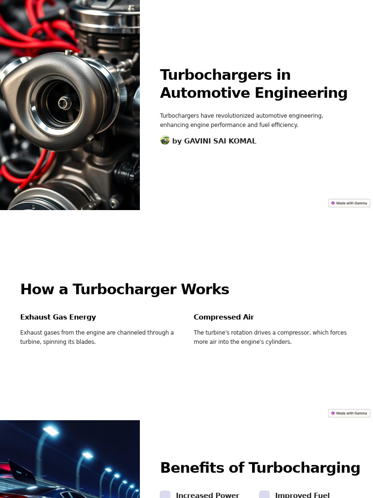 Turbochargers in Automotive Engineering | PDF