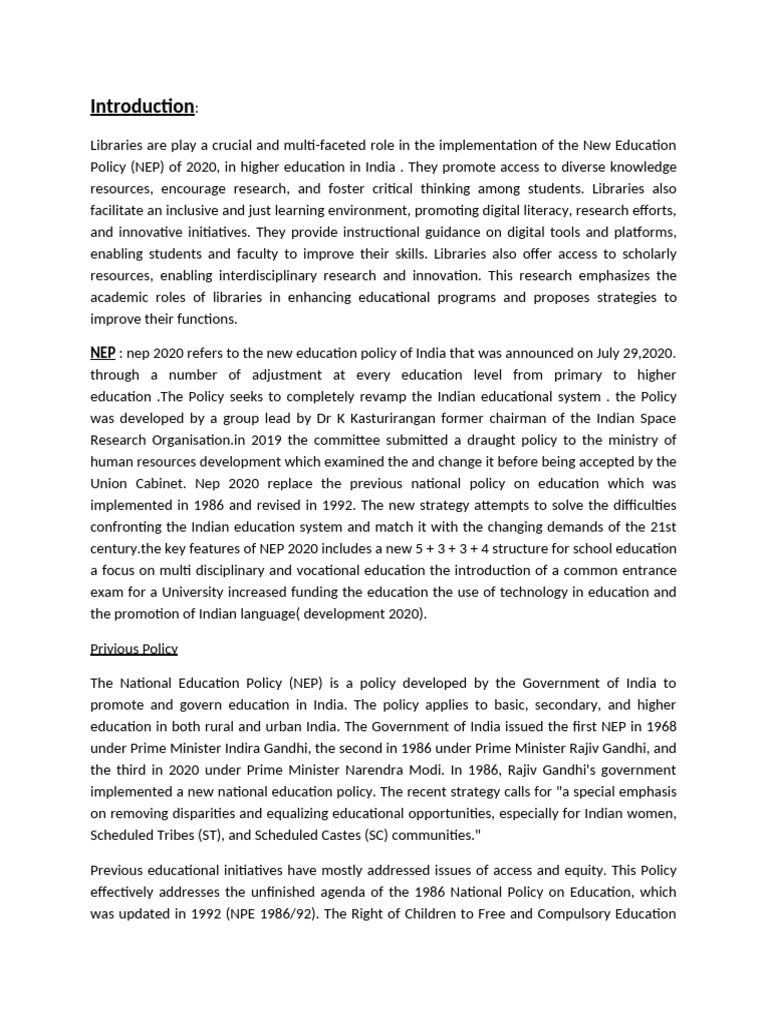 NEP | PDF | Intelligence | Learning