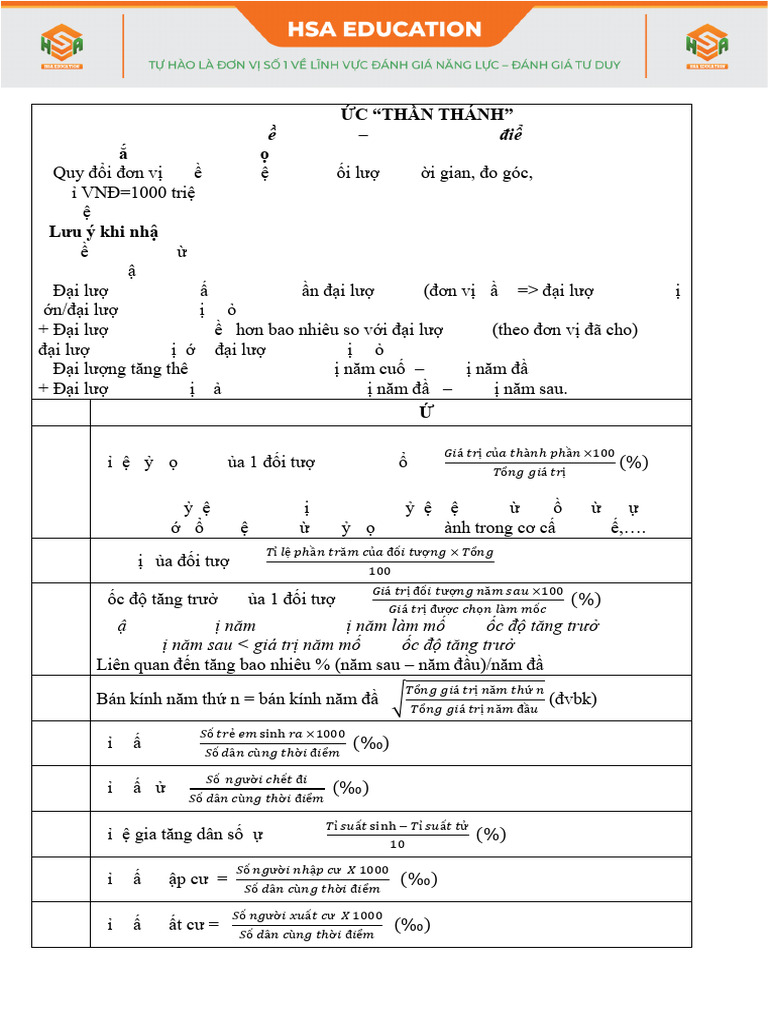 HSA - Chuyên Đề Tính Toán1 | PDF