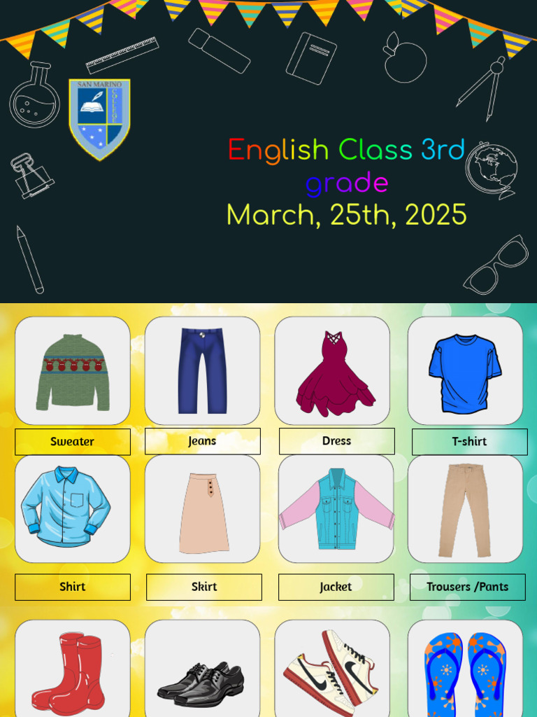 Clothes Vocabulary | PDF