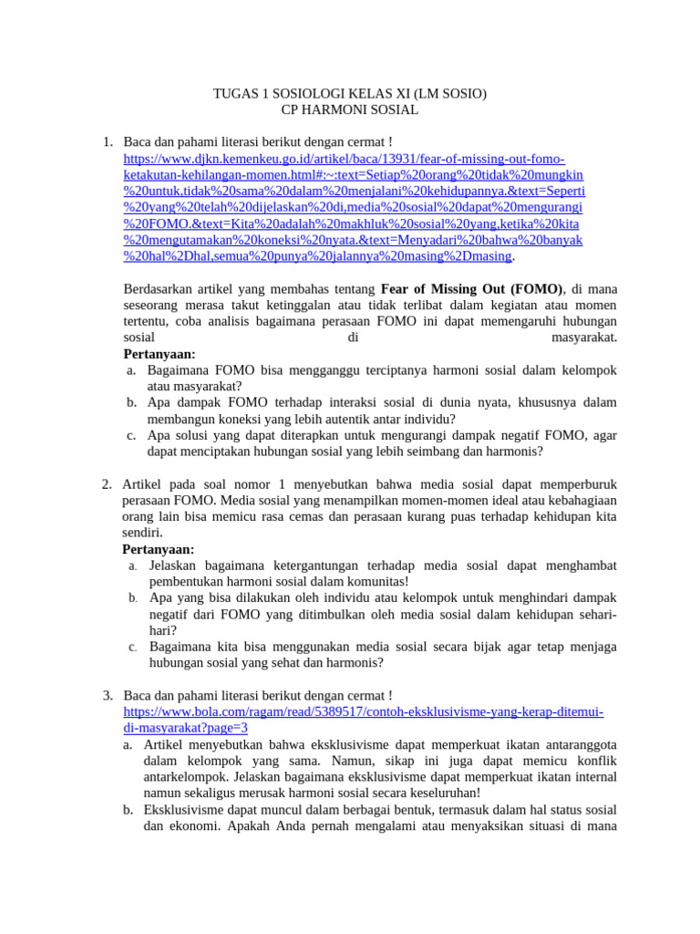 Rama-Arlen - Harmoni Sosial | PDF