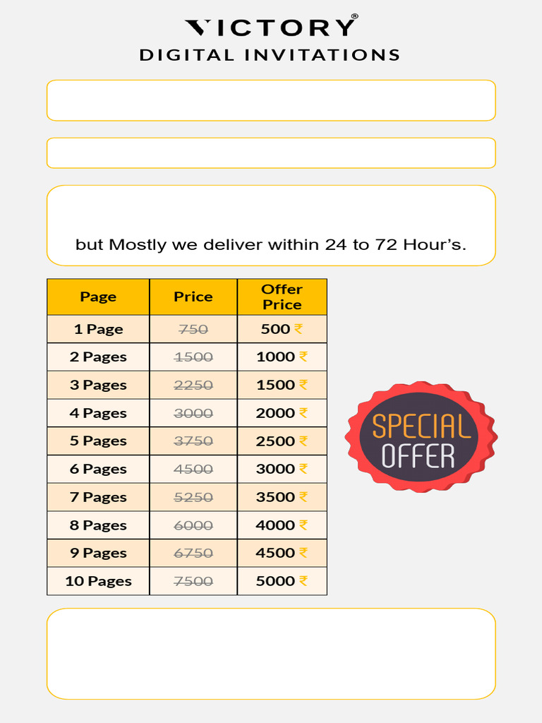 Invitation Pricing (Offer) | PDF