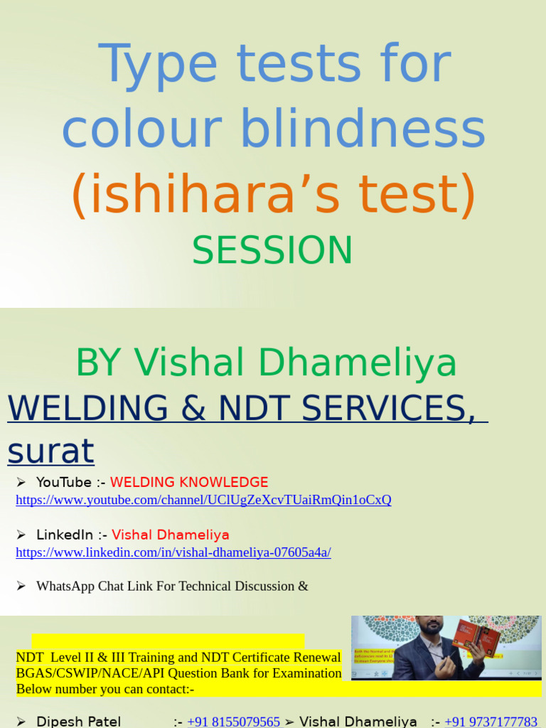 Type Tests For Colour Blindness (Ishihara's Test) | PDF | Image ...