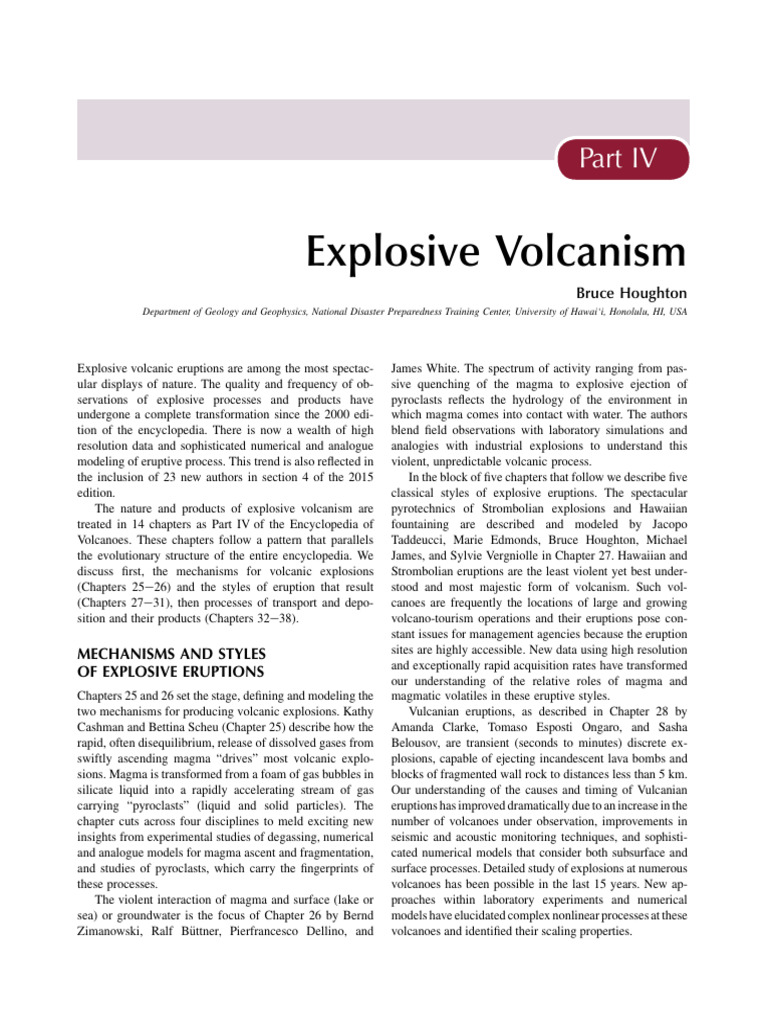 Part IV Explosive Volcanism - 2015 - The Encyclopedia of Volcanoes ...