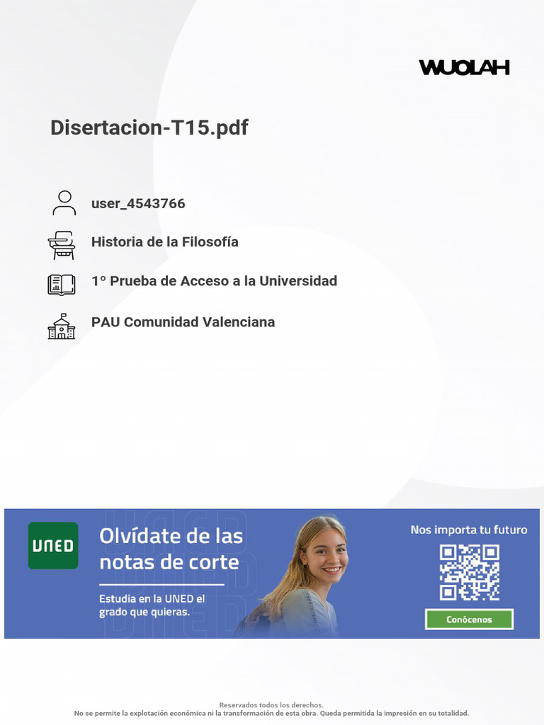 Wuolah Free Disertacion T15 | PDF | Simone de Beauvoir | Feminismo