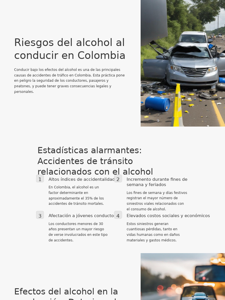 Riesgos del alcohol al conducir en Colombia | PDF | Accidente de ...