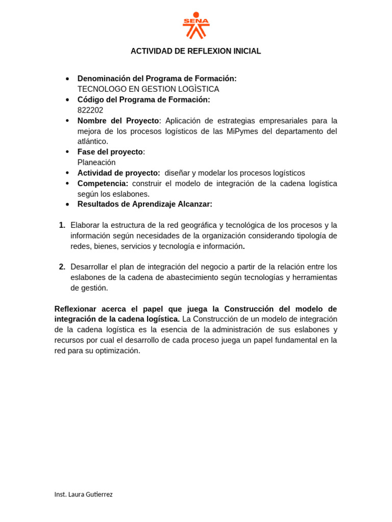 Actividad de Reflexion Inicial | PDF