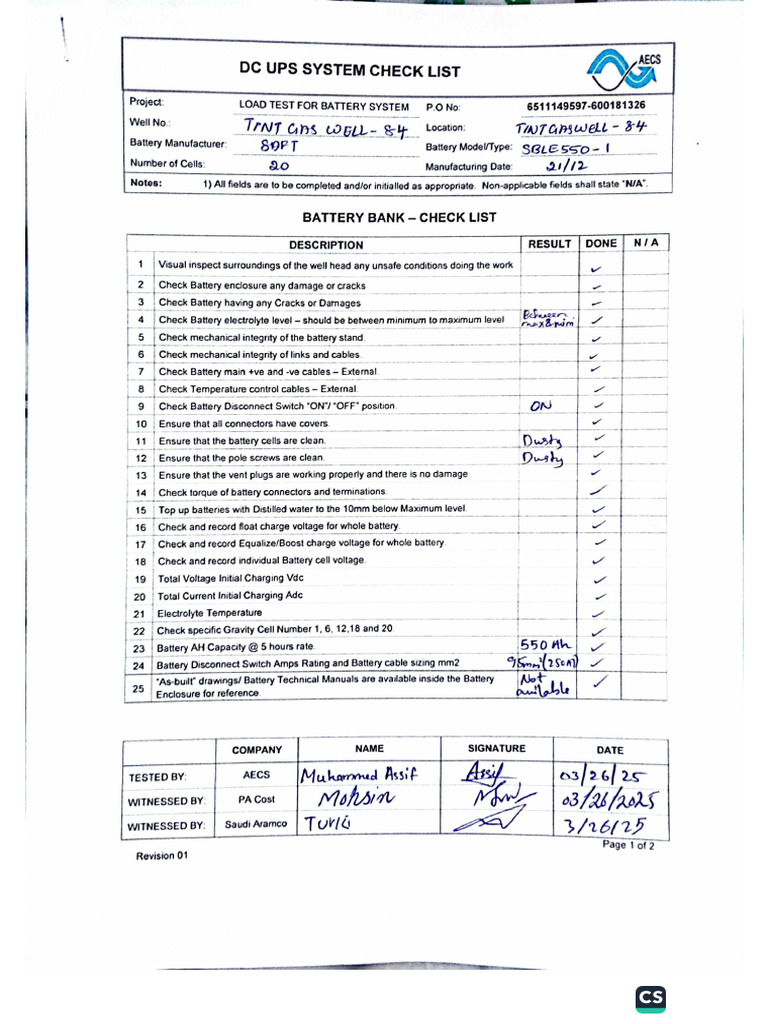 Inspection Report - TINT 84 | PDF