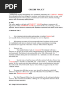 Sample Credit Policy | PDF
