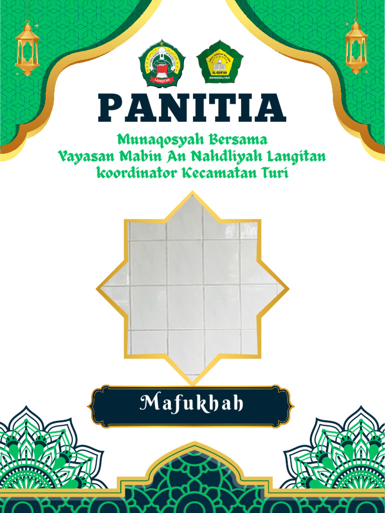 Hijau Dan Emas Elegan Panitia Hewan Qurban ID Card (80 X 105 Piksel ...