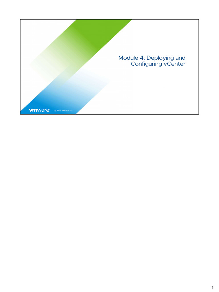 Microsoft PowerPoint - 02 - Deploy - Config - Vcenter - 1123 | PDF | Active Directory | Virtual ...