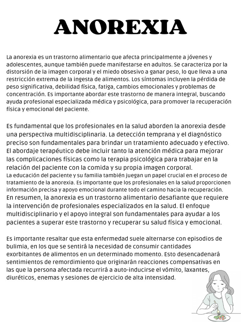 Anorexia: Causas, Síntomas y Tratamiento | PDF | Bulimia nerviosa ...