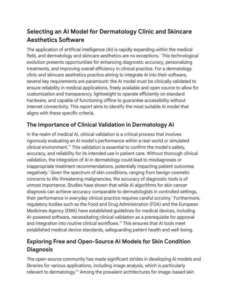 AI For Dermatology Software | PDF | Artificial Intelligence ...