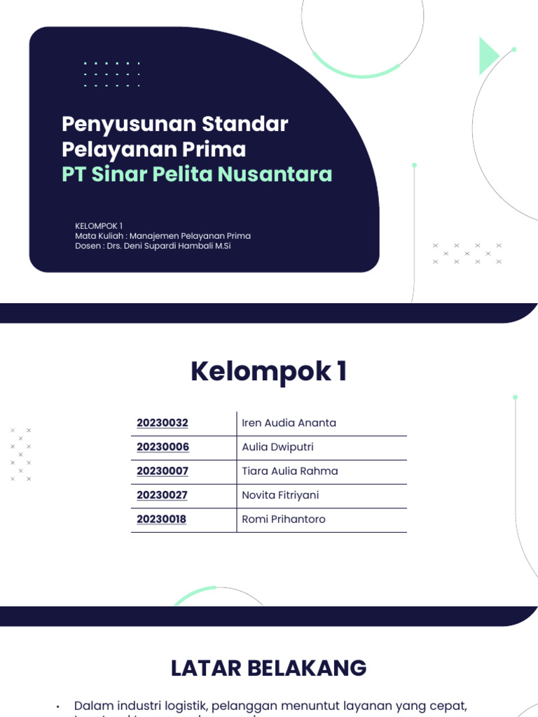 KEL 1 Kerangka Standar Pelayanan SPN | PDF