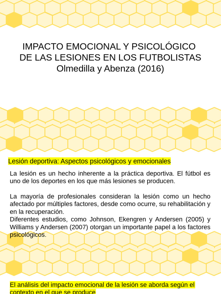 Impacto Emocional y Psicológico de Las Lesiones en Los Futbolistas VF ...