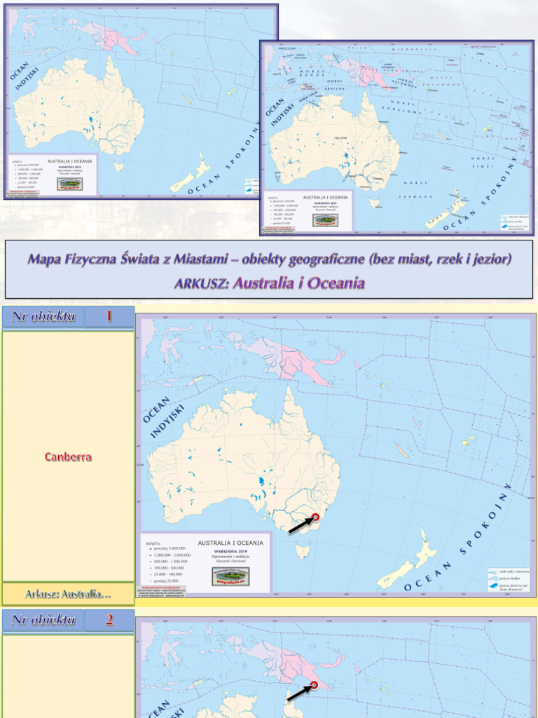 Mapa Fizyczna Swiata PR MIASTA 6 Australia | PDF