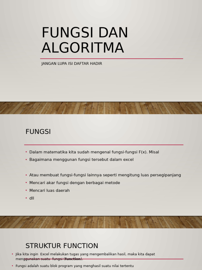 Fungsi dan Algoritma dalam Excel | PDF