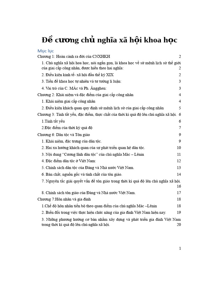 De Cuong Chu Nghia Xa Hoi Khoa Hoc Dai Hoc Su Pham Ha Noi 72321 | PDF