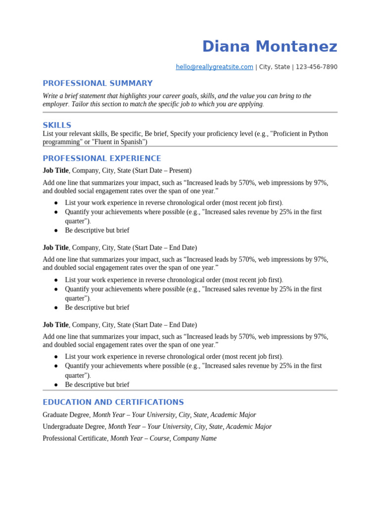 Resume Template 4 | PDF