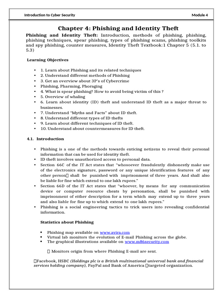 Introduction To Cyber Security Module 4 | PDF | Phishing | Email Spam