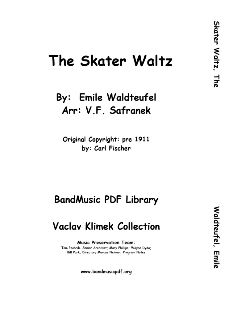 The Skater Wltz | PDF | Émile Waldteufel