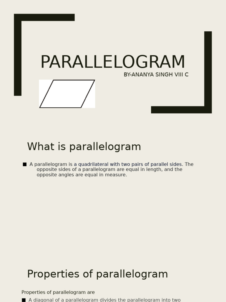 Parallelogram | PDF