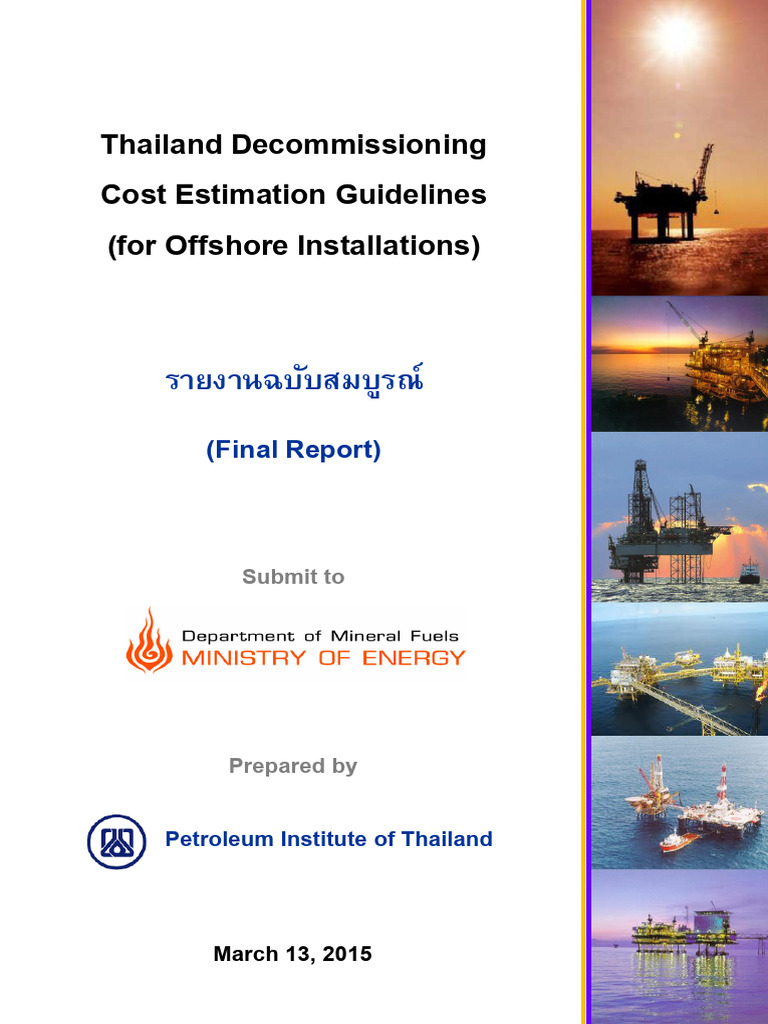 Thailand Offshore Decommissioning Cost Guide | PDF