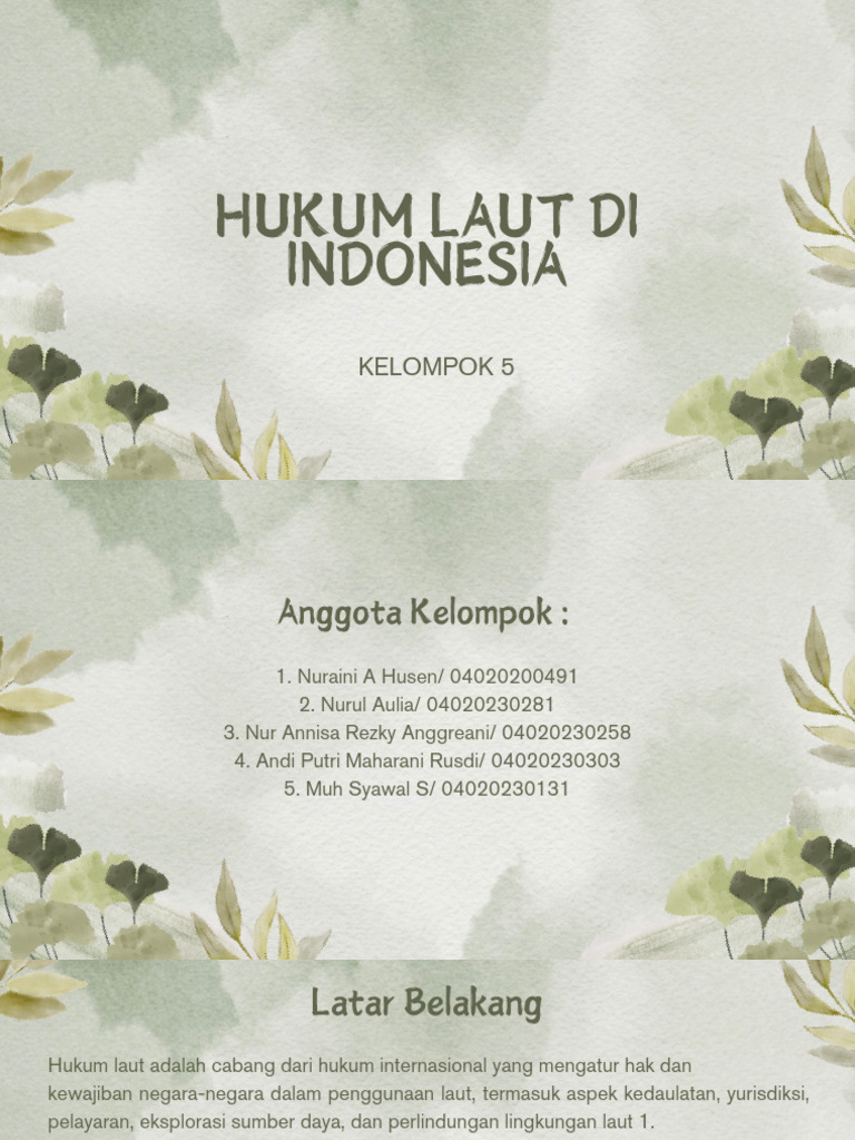 Hukum Laut dan Kedaulatan Indonesia | PDF