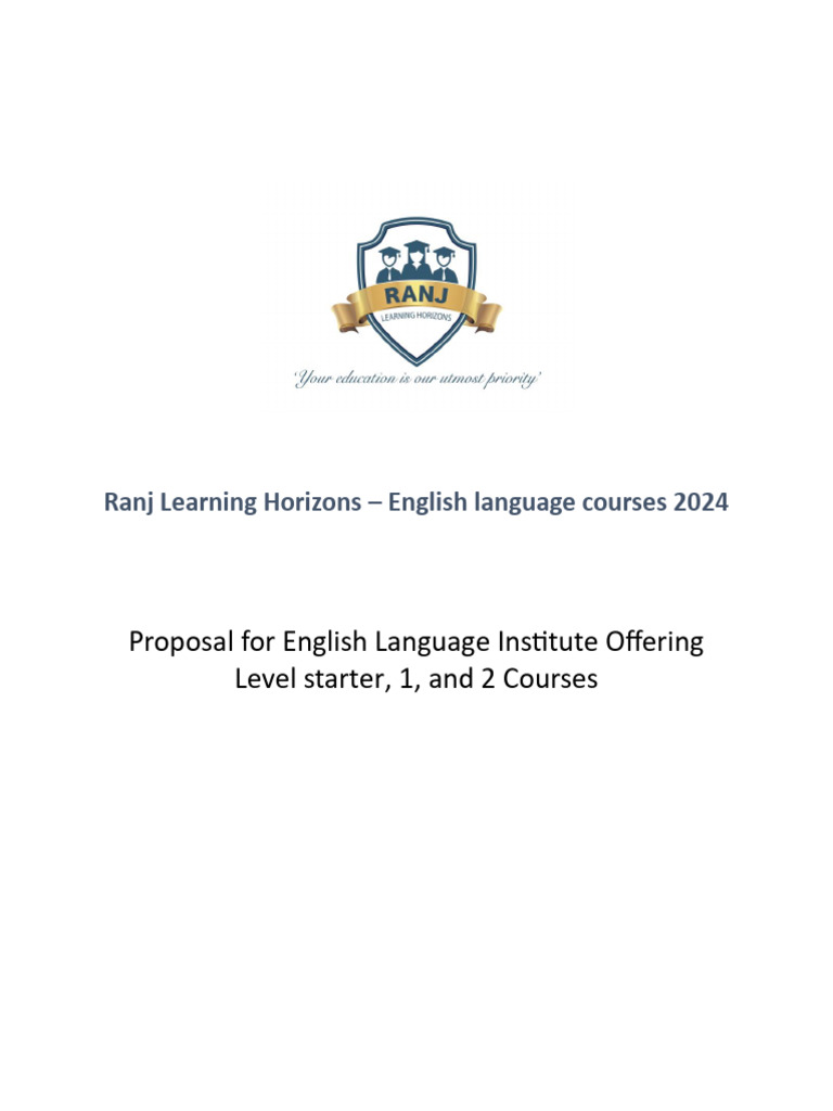 English Language Courses Proposal 2024 | PDF | Teachers | Language ...
