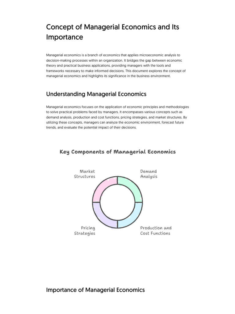 Concept of Managerial Economics and Its Importance | PDF | Economics ...
