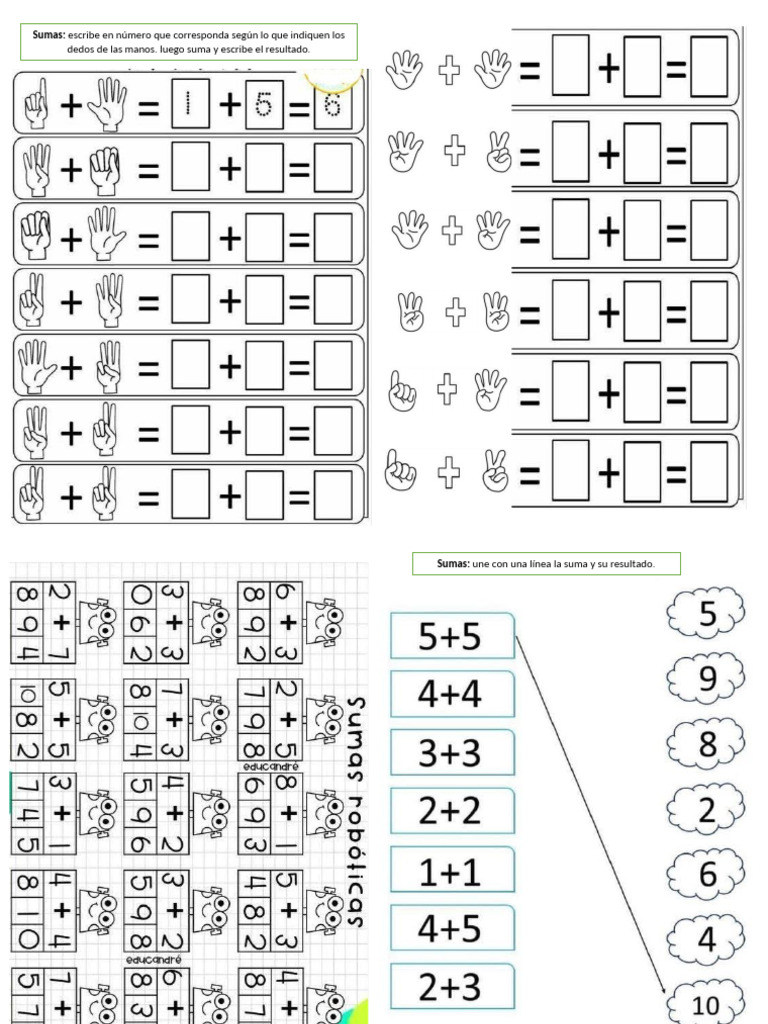 guía sumas mate | PDF