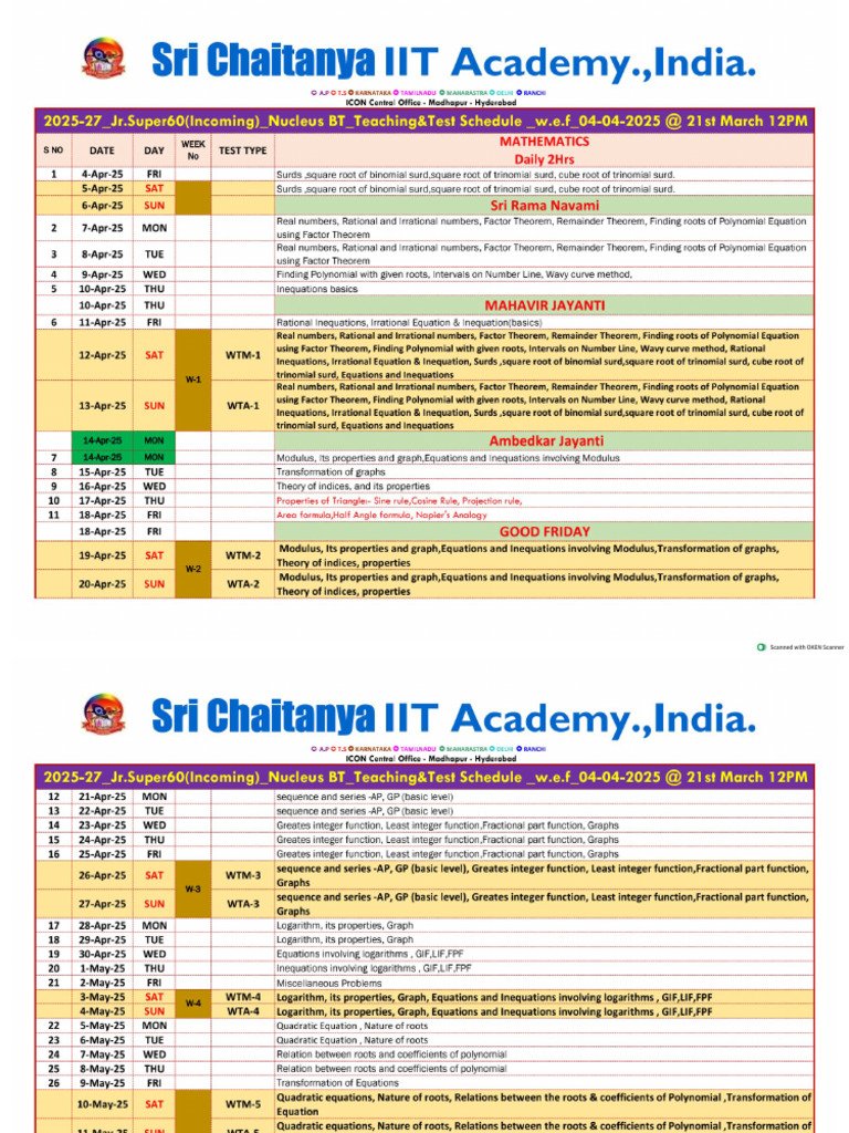 2025-27 - JR - Super60 (Incoming) - Nucleus BT - MAT - Teaching&Test ...