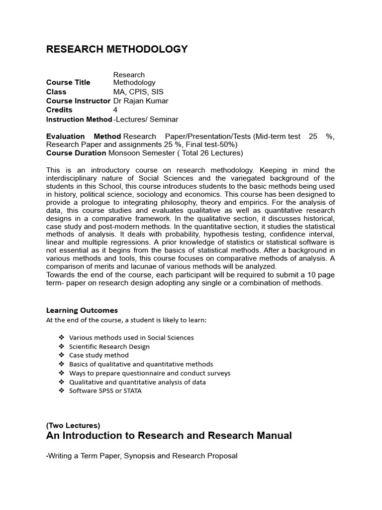 Research Methodology Course 2 - 240806 - 110223 | PDF | Statistics ...