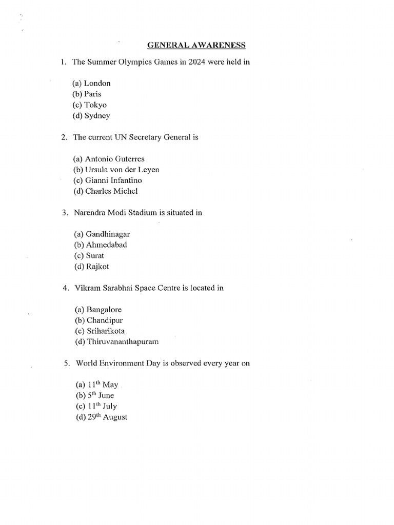 General Awareness | PDF