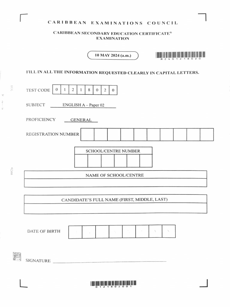 May 2024 English A Paper 2 | PDF