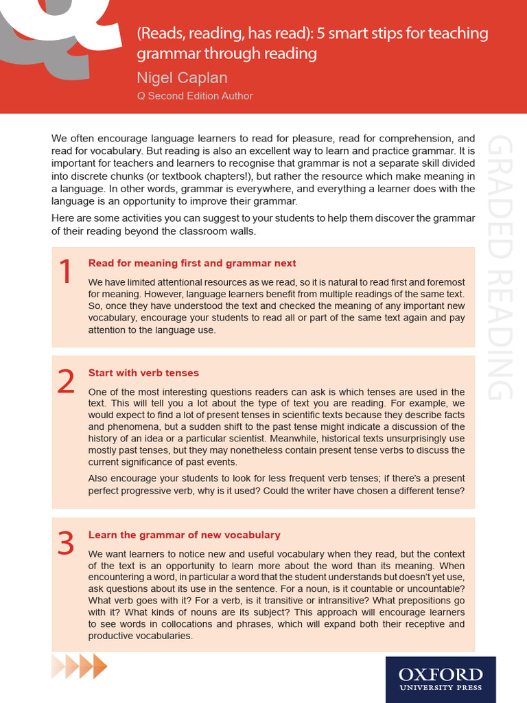 ExtensiveReading GrammarTips | PDF | Verb | Reading Comprehension