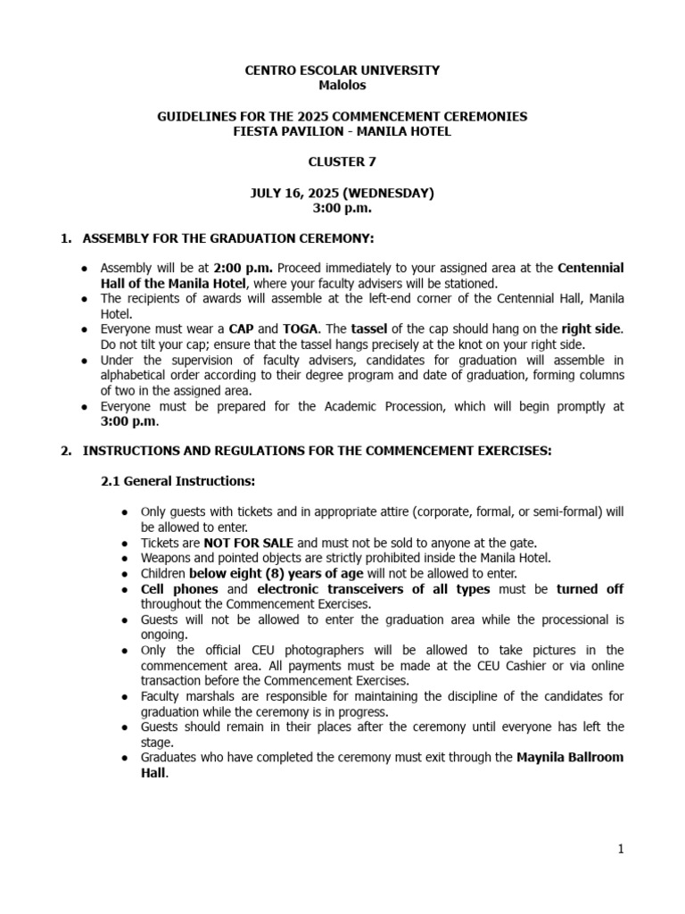 Cluster 7 CEU Malolos 05-19-2025 | PDF | Clothing