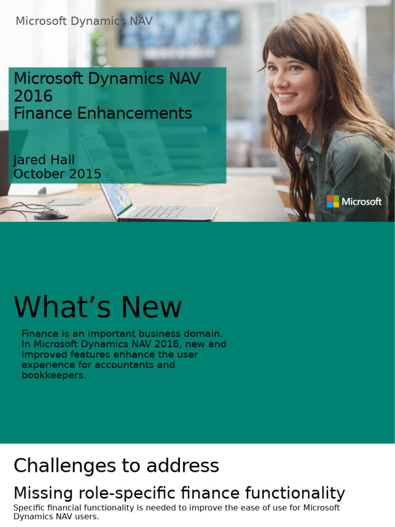 WHAT Are Finance Enhancements in Microsoft Dynamics NAV 2016 | PDF ...