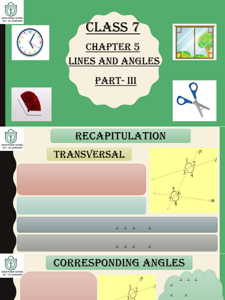 7 Math PPT 3 (Lines and Angles) | PDF | Angle | Elementary Geometry