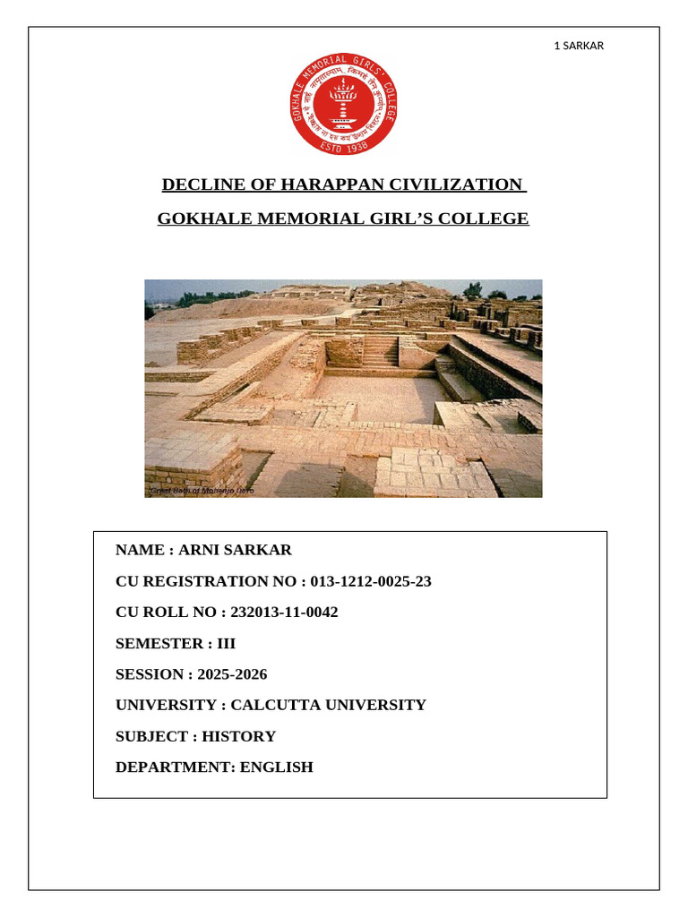 Decline of Harappan Civilization | PDF