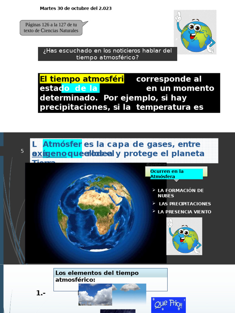 Elementos del Tiempo Atmosférico | PDF | Atmósfera | Tierra