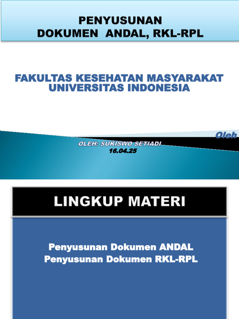 Penyusunan ANDAL Dan RKL-RPL | PDF