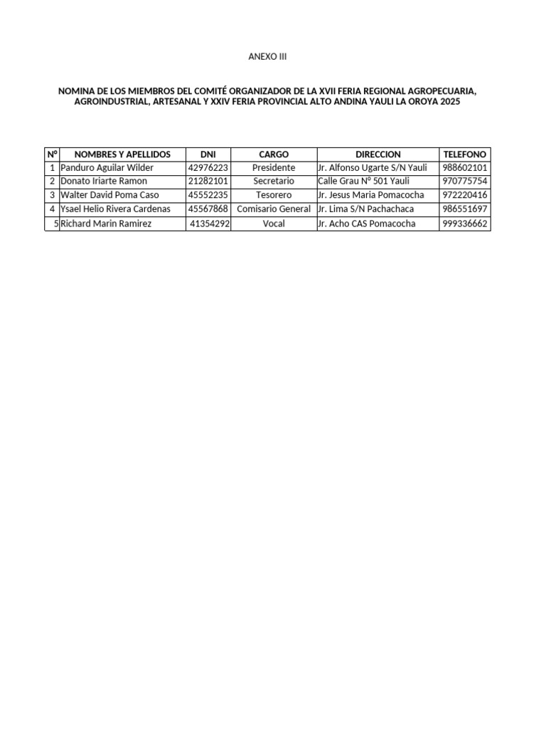 Anexo Iii | PDF