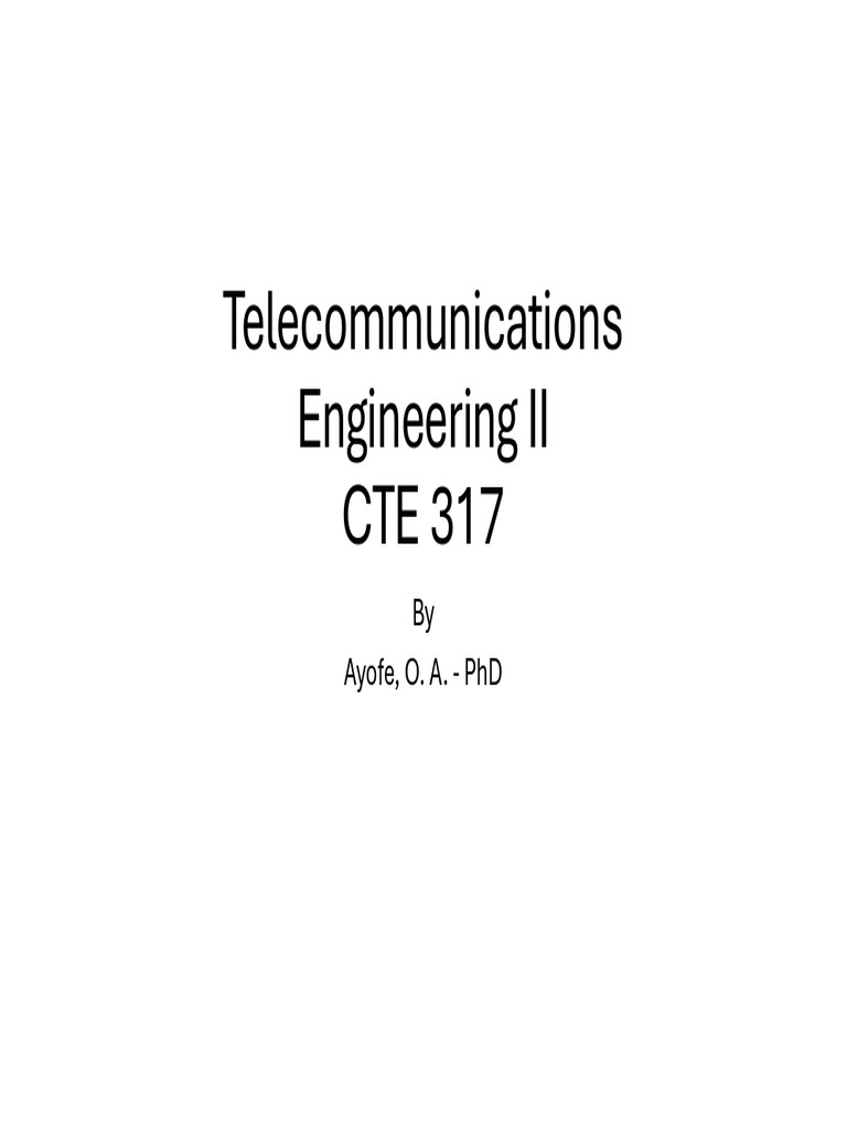 Telecommunications Engineering II | PDF | Modulation | Frequency Modulation