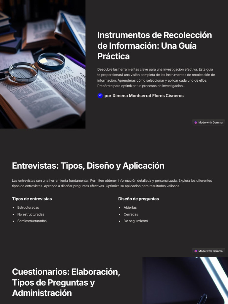 Instrumentos de Recoleccion de Informacion Una Guia Practica | PDF | Observación | Cuestionario