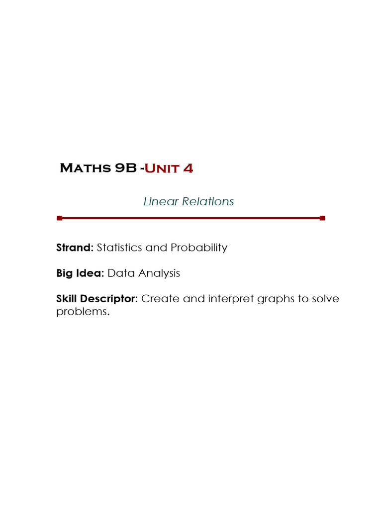 Notes 4.1 - Writing Equations to Describe Patterns | PDF