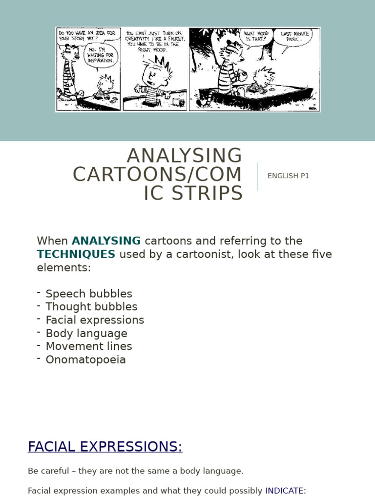 Analysing Cartoons (Eng P1) | PDF | Human Communication