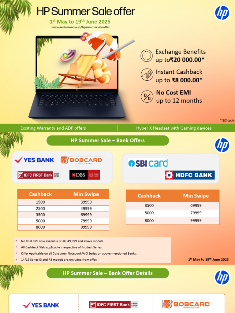 HP Summer Sale Offers 2025 | PDF | Receipt | Payments